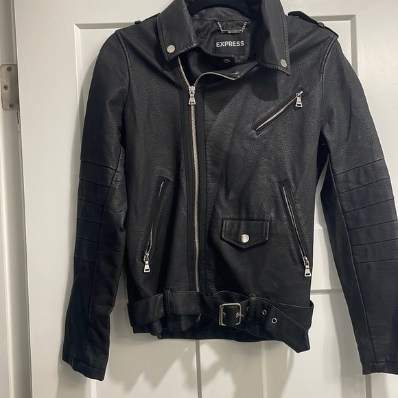 Express | Jackets & Coats | Black Express Faux Leather Jacket | Poshmark